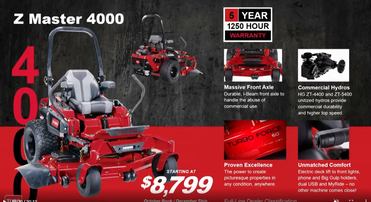 TORO 4000 SERIES Z MASTER - NEW FOR 2021 – Outdoor Power LLC. NET